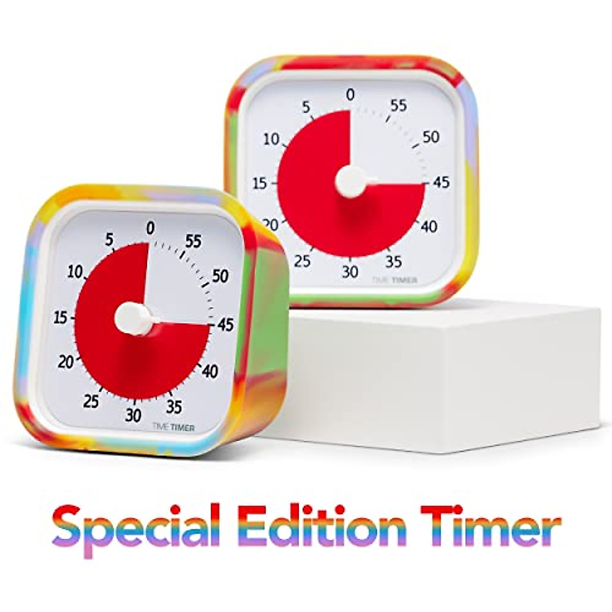 Time Timer MOD Tie Dye ⁠— Special Edition ⁠⁠— Visual Timer for Kids Classroom Learning, Elementary Teachers Desk Clock, Homeschool Study Tool and Office Meetings with Silent Operation (Tie Dye)