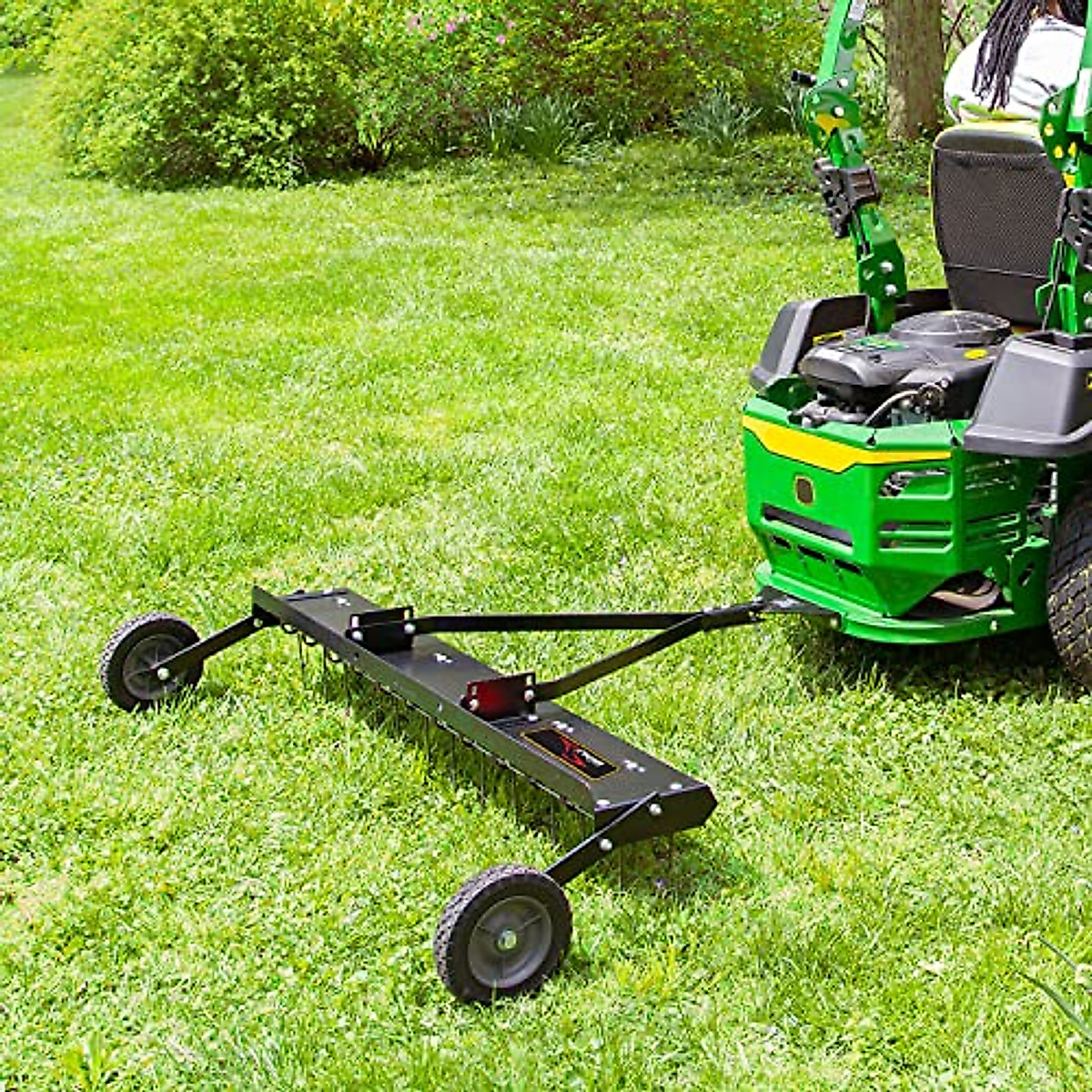 Brinly DT-480BH-A 48" Tow Behind Grass Dethatcher, Removes Thatch from Large Lawns in Less Time