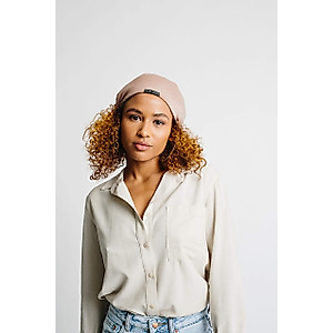 Grace Eleyae Women's Sleep Cap Slap Silky Sleeping Stylish Beanie Hat Premium Quality Head Cover for Curly Hair Soft & Smooth (Walnut)