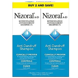 Nizoral Anti-Dandruff Shampoo Fresh Scent 14 Fl Oz (7 Oz. each, Pack of 2)