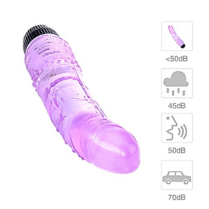 Vibrator Dildo Jelly Multi Speed Unisex Adult Sex Toy for Men Women Sexual Stimulation Pleasure Performance(Purple)