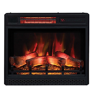 ClassicFlame 23II042FGL 3D Infrared Quartz Fireplace Insert with Safer Plug and Sensor, 23"