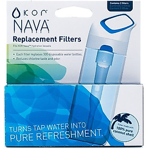 KOR Nava Water Bottle Replacement Filters, 2-Pack