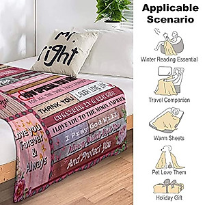 to My Mom Blanket Gifts,Flannel Thick Throw Blanket Birthday Gifts from Daughter Son,Blanket Presents for Mother's Day,Christmas,Soft Cozy Flannel Blanket,Bed Blanket Gift 50"X40"