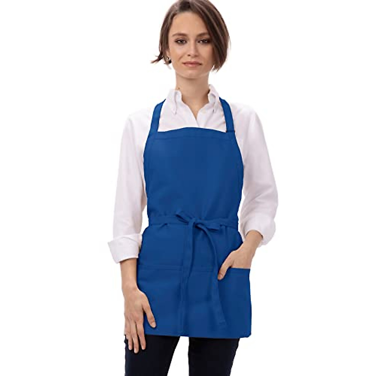 Chef Works Three Pocket Apron, Royal, One Size