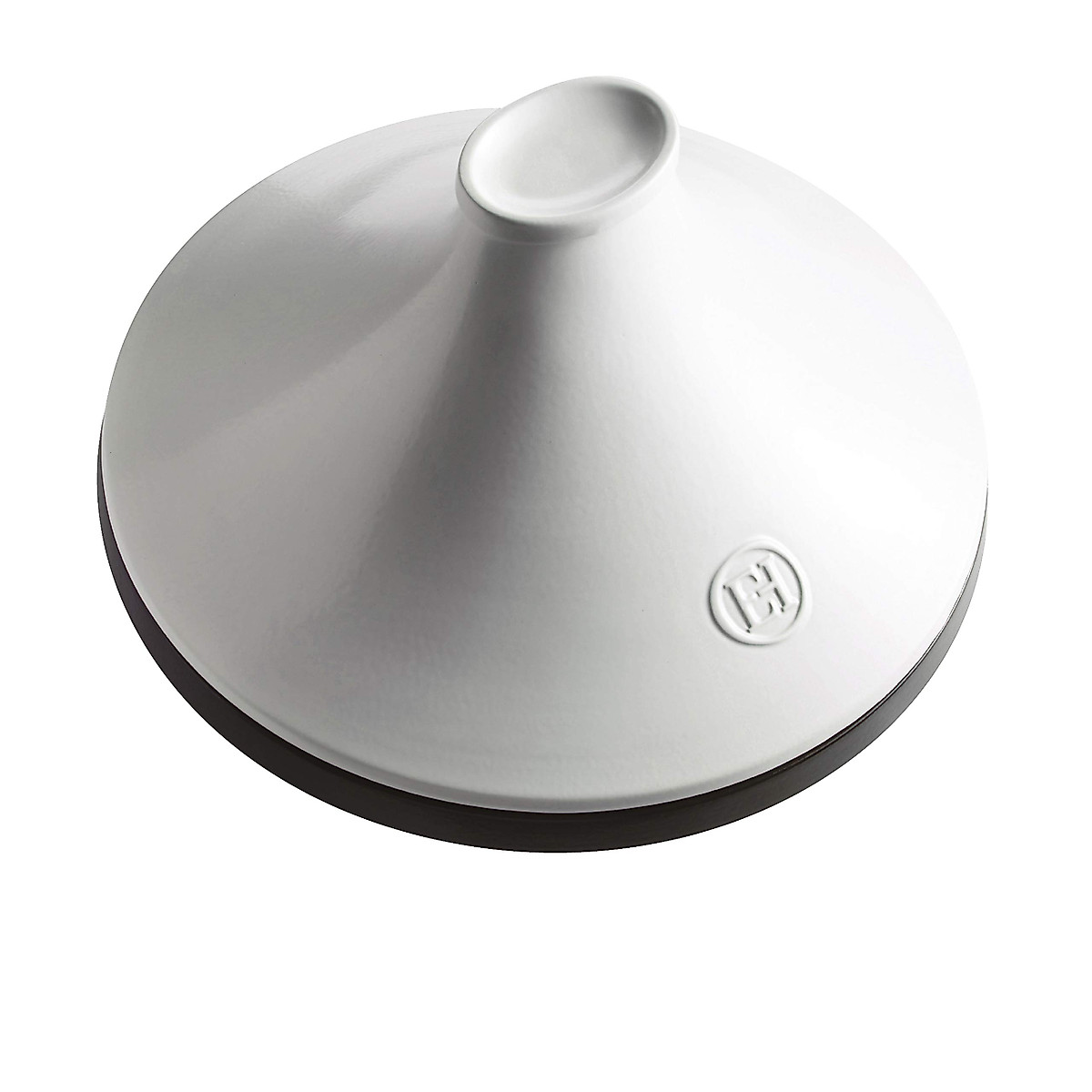 Emile Henry Delight Ceramic Quart Tagine, 2 Qt, Slate|White