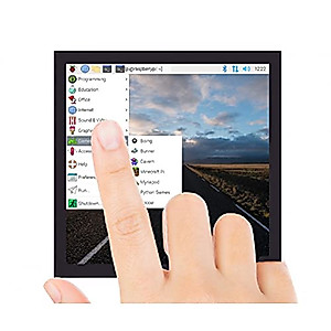 Iunius 4inch Square Capacitive Touch Screen LCD (C),for Raspberry Pi, 720×720, DPI, IPS, Toughened Glass Cover, Display DPI666 262K Colors,Low Power