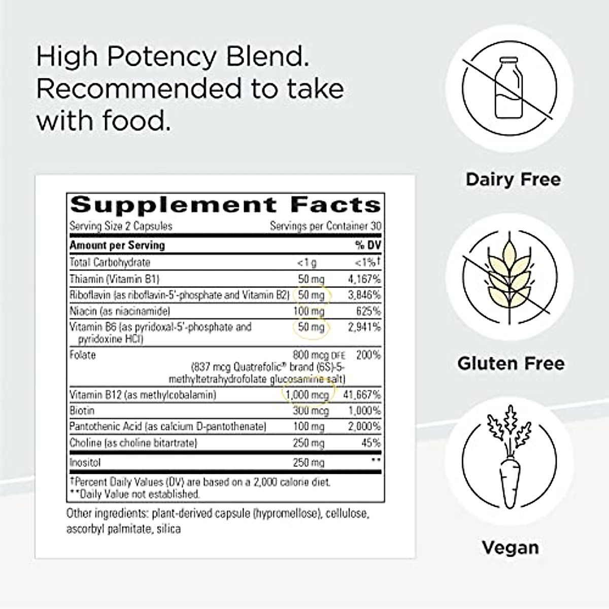 Integrative Therapeutics - Active B-Complex - Cellular Energy Production*- with 8 B-Vitamins, Vitamin B12, Folate, Choline - 60 Capsules