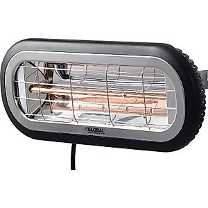 Global Industrial Infrared Patio Heater, Wall/Ceiling Mount, 1500W, 120V
