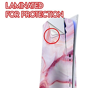 ITS A Skin Skins Compatible with Sony Playstation 5 Console Disc Edition - Protective Decal Overlay Stickers wrap Cover - Pink Stone Marble Geode