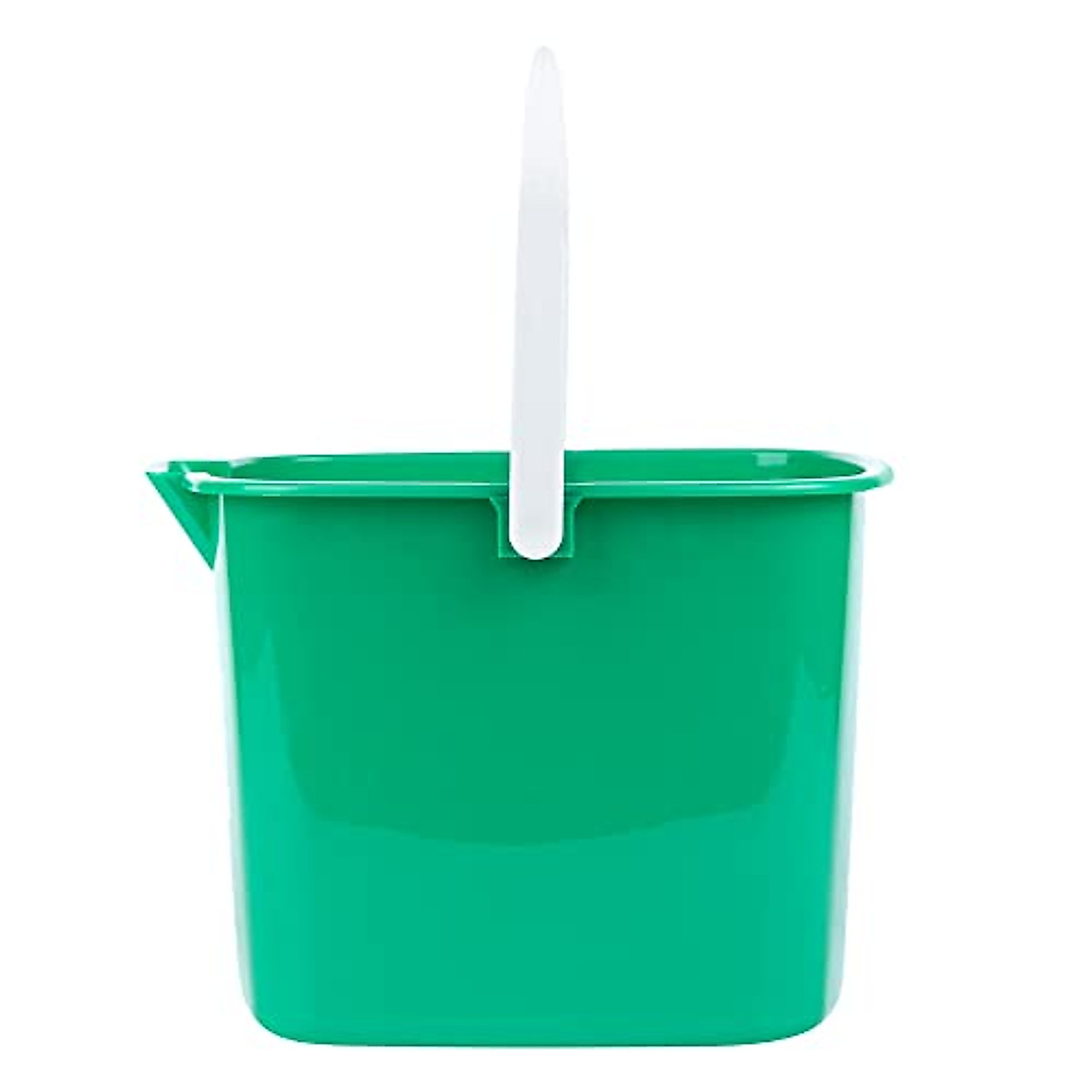 Restaurantware-RW Clean 8 Quart Cleaning Bucket, 1 Detergent Square Bucket - With Measurements, Built-In Spout And Handle, Green Plastic Utility Bucket, For Home Or Commercial Use,