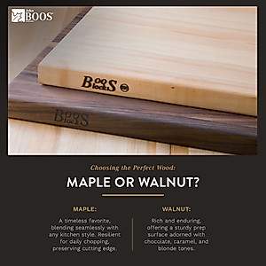 John Boos Walnut Blo WAL-CCB1812-175 Classic Collection Wood End Grain Chopping Block, 18" x 12" x 1.75"