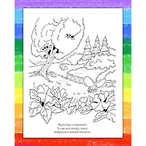 ZOCO - Learn to Recycle - Kids Educational Coloring Books (50 Bulk Pack, Without Crayons) - Earth Day, Environmental Program Handout - Recycling Activities for Kids