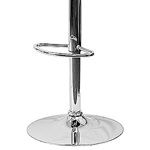 KLS14 Modern Design Barstools Hight Adjustable Seat Hydraulic 360-Degree Swivel Sturdy Steel Frame Padded Cushion Seat Dining Chair Bar Pub Stool Home Office Furniture - (1) Burgundy #1974