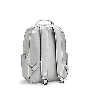 Kipling Women's Seoul 15" Laptop Backpack, Durable, Roomy with Padded Shoulder Straps, Bag, Bright Metallic, One Size