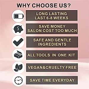 Milklear Lash Lift and Black Kit Easy to Use Brow Lamination Kit Quick Lifting Voluminous Coloring Complete Tools DIY or Salon Use Long Lasting No Irritaion…