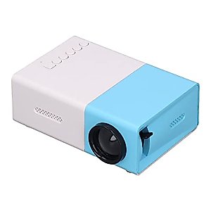 KOSDFOGE Mini Projector 1080P HD Inbuilt Speaker Mini Size Diffuse Reflection Imaging Portable Projector for Game Movie 100‑240V(American Standard)