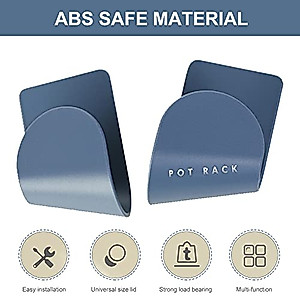 Jebmeray Pot Lid Holder, Wall Mount Pot Lid Organizer, Adjustable Wall Mount Pot Lid Rack, Pan Organizer for Kitchen,Save More Space and Freely Adjustable Size(4PCS)