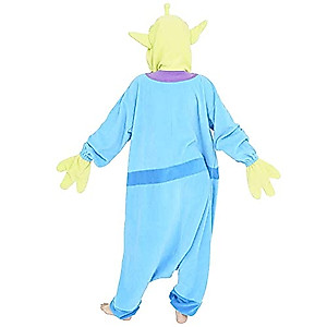 SAZAC Little Green Man Kigurumi - Onesie Jumpsuit Halloween Costume (Adults)
