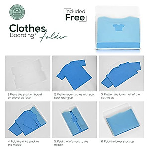 MY DECO CHOICE Shelf Dividers for Closet Organization 8 PCS, Includes a Clothes Folding Board, Shelves Dividers for Closet- Clear Shelf Dividers for Closets,Acrylic Shelf Dividers,Closet Shelf Divider