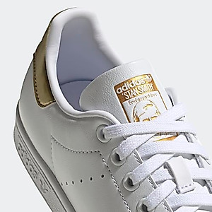adidas Originals Women's Stan Smith (End Plastic Waste) Sneaker, White/White/Gold Metallic, 6
