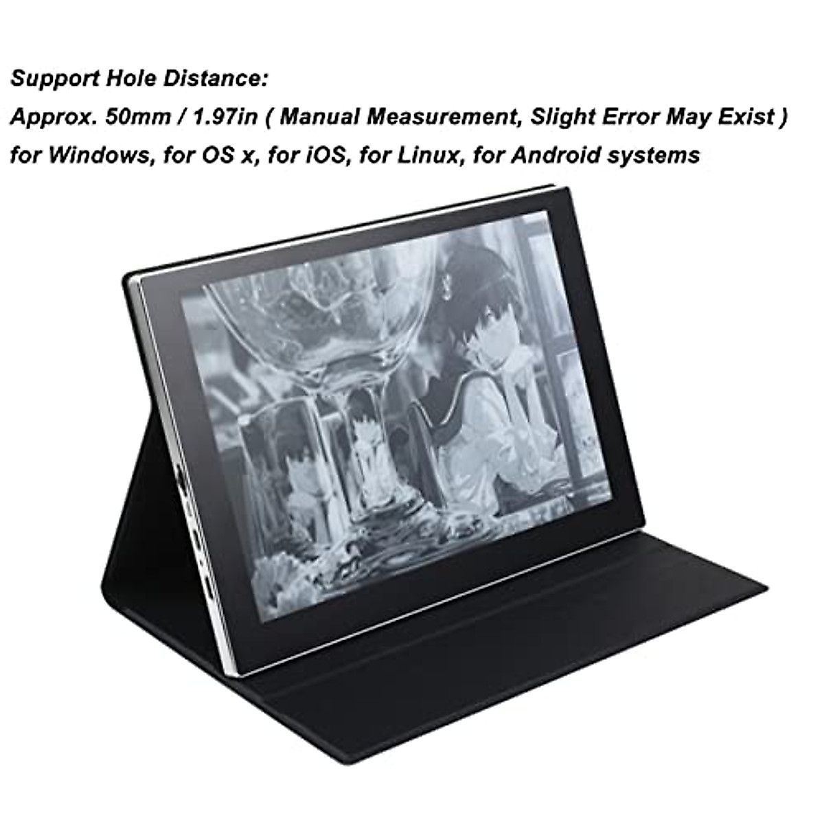 VINGVO E Paper Monitor, High Response Wide Angle 1200x825 9.7inch Ink Display 16:11 Screen Ratio 100-240V for Computer (US Plug)