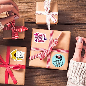 Wailozco Thank You Stickers, 500 Labels Per Roll, Handmade Stickers for Small Business, Online Retailers, Holiday Season Decorations