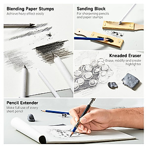 116 PCS Drawing Kit, Shuttle Art Complete Drawing Supplies with Sketch Pencils, Colored Pencils, Graphite, Charcoal Sticks, Professional Drawing Tools and Paper Pads for Artists, Beginners and Kids