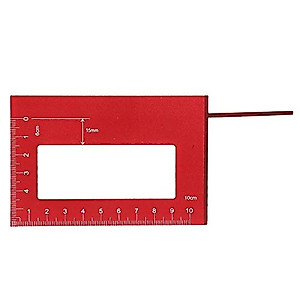 45/90 Degree Layout Miter Gauge, Aluminum Alloy Saddle Layout Square Gauge Saddle Square Woodworking Tool for Woodworking Industrial Carpenter(Red)