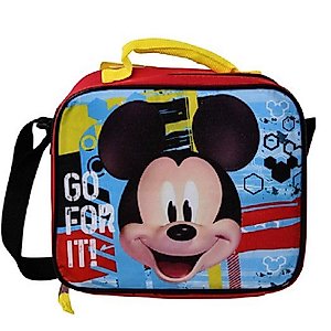 FF Mickey Lunch Bag with Strap, Blue, small