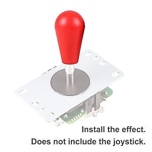Avisiri 2X Arcade Joystick's Oval Balltop, Arcade Ellipse Topball Handle use for 2 Player Arcade Joystick DIY Kit Sanwa Joystick MAME Jamma Part (Red & Black)