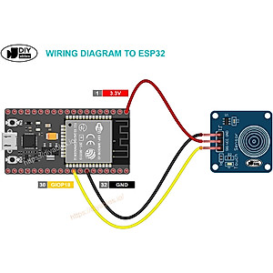 DIYables Touch Sensor Button Switch for Arduino, ESP32, ESP8266, Raspberry Pi, 2 Pieces