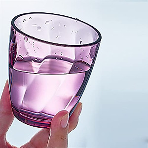 EILRAMIR Acrylic Drinking Highball Glasses Colorful Cup Plastic Rocks Glasses Ideal for Bar, Kitchen, Cocktail, Juice Beverages, Water Unbreakable (9.5oz) (Clear,9.5oz)