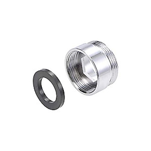 uxcell Faucet Adapter M22x1.0 Male Thread to M20x1.0 Female Thread Copper Aerator for Garden Hose 23x13mm