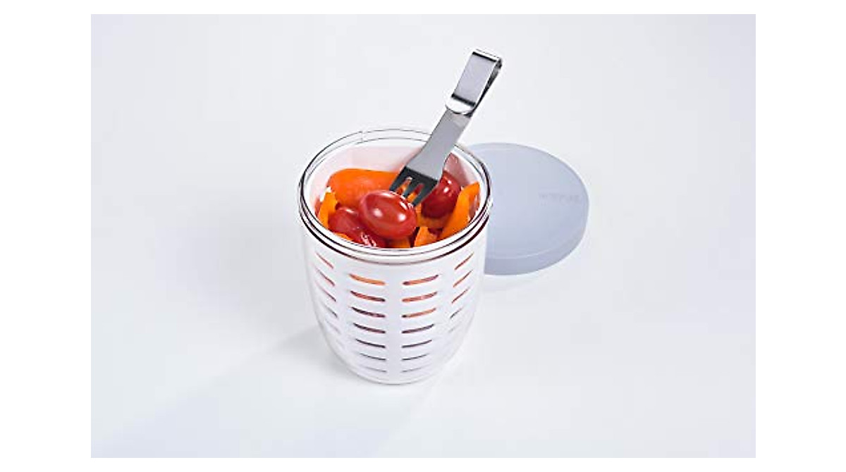 MEPAL, Fruit and Veggie Snack Pot with Airtight Lid, Colander and Fork ...