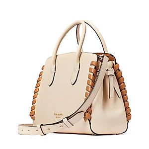 Kate Spade New York Knott Whipstitched Pebbled Leather Medium Satchel Milk Glass Multi One Size