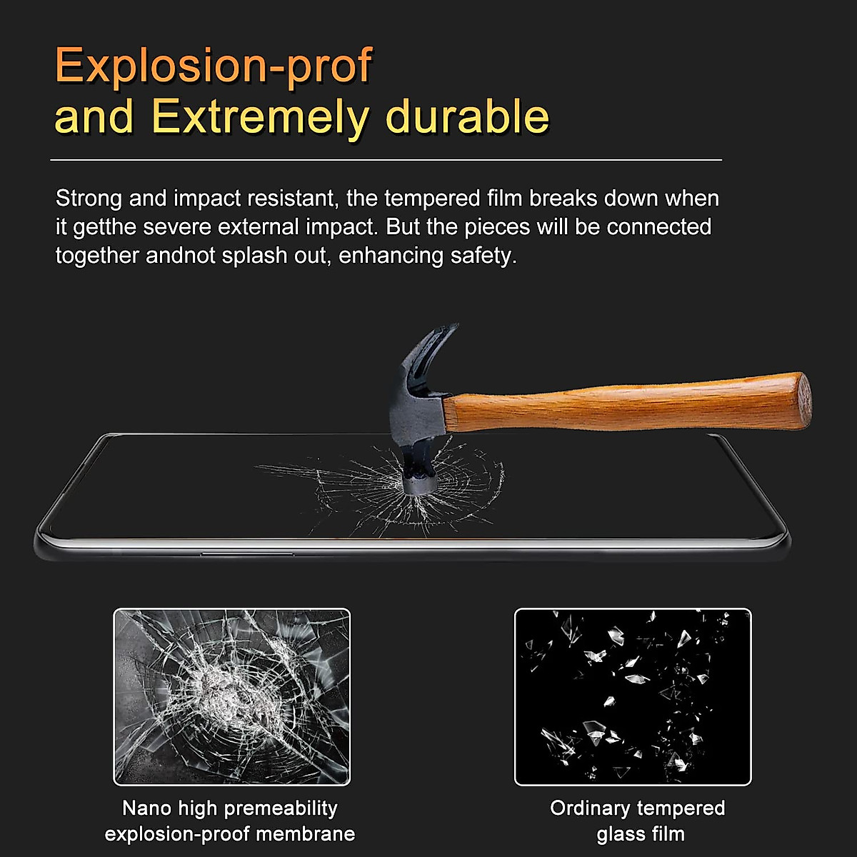 YRMJK 3+3 Compatible OnePlus 9 Screen Protectors + Camera Lens Protectors, 3D Full Coverage 99% HD Clarity 9H Premium Tempered Glass Compatible OnePlus 9