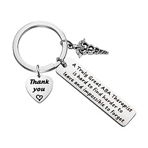 TGBJE ABA Therapist Gift A Truly Great ABA Therapist Is Hard To Find Keychain Appreciation Gift BCBA Gift RBT Gift (ABA Therapist)