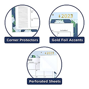 AT-A-GLANCE 2023 Desk Calendar, Simplified by Emily Ley, Monthly Desk Pad, 17-3/4" x 11", Compact, Carolina Dogwood (EL91-705)