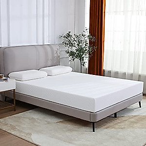 IULULU Memory Foam Mattress 10 Inch Full Size, Medium Firmness Mattress with Fabric Cover, Gel Foam Infused, CertiPUR-US Certified, Suitable for College Dorm, White (CJ-M10-F)