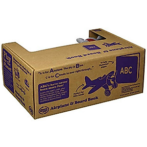 Green Toys Airplane & Board Book, CB - Pretend Play, Motor Skills, Reading, Kids Toy Vehicle. No BPA, phthalates, PVC. Dishwasher Safe, Recycled Materials, Made in USA.