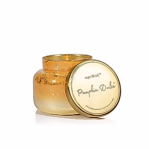 Capri Blue Glimmer Signature Jar - Pumpkin Dulce Scented Candle with Ombre Glass Candle Holder - Luxury Aromatherapy Candle - 19 Oz - Cider and Gold