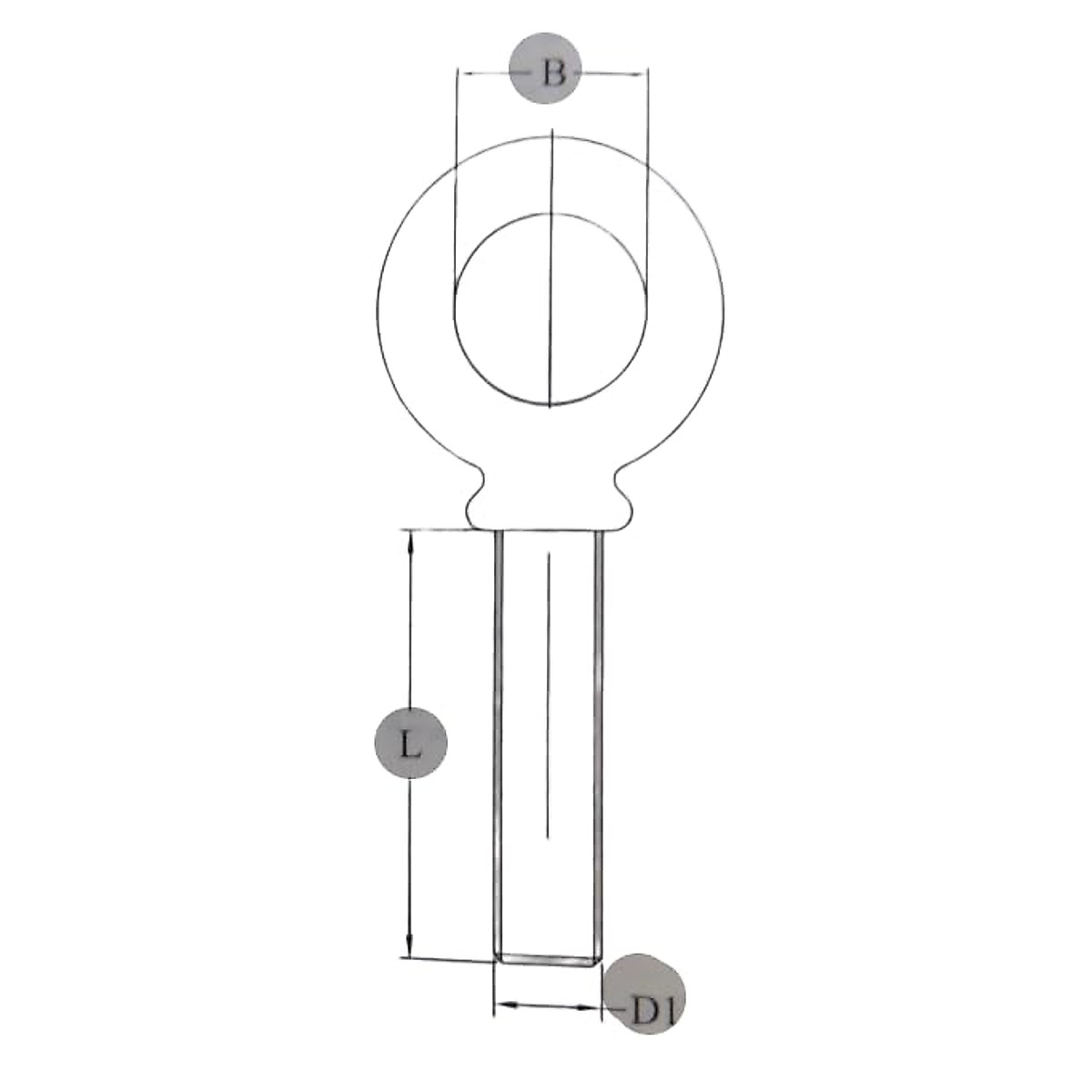 US STAINLESS 4 Pieces Stainless Steel 316 1/4" x 1" UNC Machinery Eye Bolt Marine Grade Pitch of 20