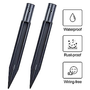 16 Pcs Path Light Replacement Plastic Stakes Ground Solar Torch Light Spikes for Garden Lamps Small Size
