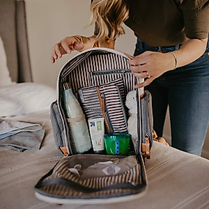 Parker Baby Cloth Diaper Wet Dry Bag - Waterproof Reusable Diaper Bag Accessory with Mesh Organizer and Zippered Pocket for Soiled or Wet Clothes, Diapers, Wipes, Swimsuits