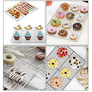 Cooling Racks for Cooking and Baking, 304 Stainless Steel Baking Rack, Multi Use Grid Wire Rack for Kitchen Cooking Roasting Drying Grilling