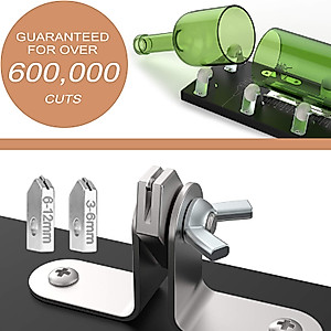 Godora Glass Bottle Cutter, Upgraded Glass Cutter for Bottles & Glass Cutter Bundle - DIY Machine for Cutting Wine, Beer or Soda Round Bottles & Mason Jars, Perfect Score Bottle Cutter