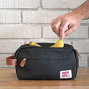 HAPPY NUTS Men's Nut Sack Toiletry Bag, Canvas Organizer Bag, TSA Approved (Black)