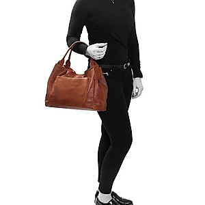 The Chesterfield Brand Shoulder Bag Cardiff | Made Of Leather (Cognac)