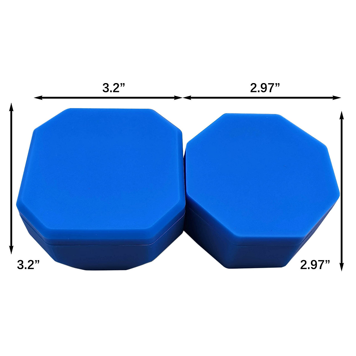 KUVIS 223ML Large Silicone Wax Container Non-stick Concentrate Jars (Blue)